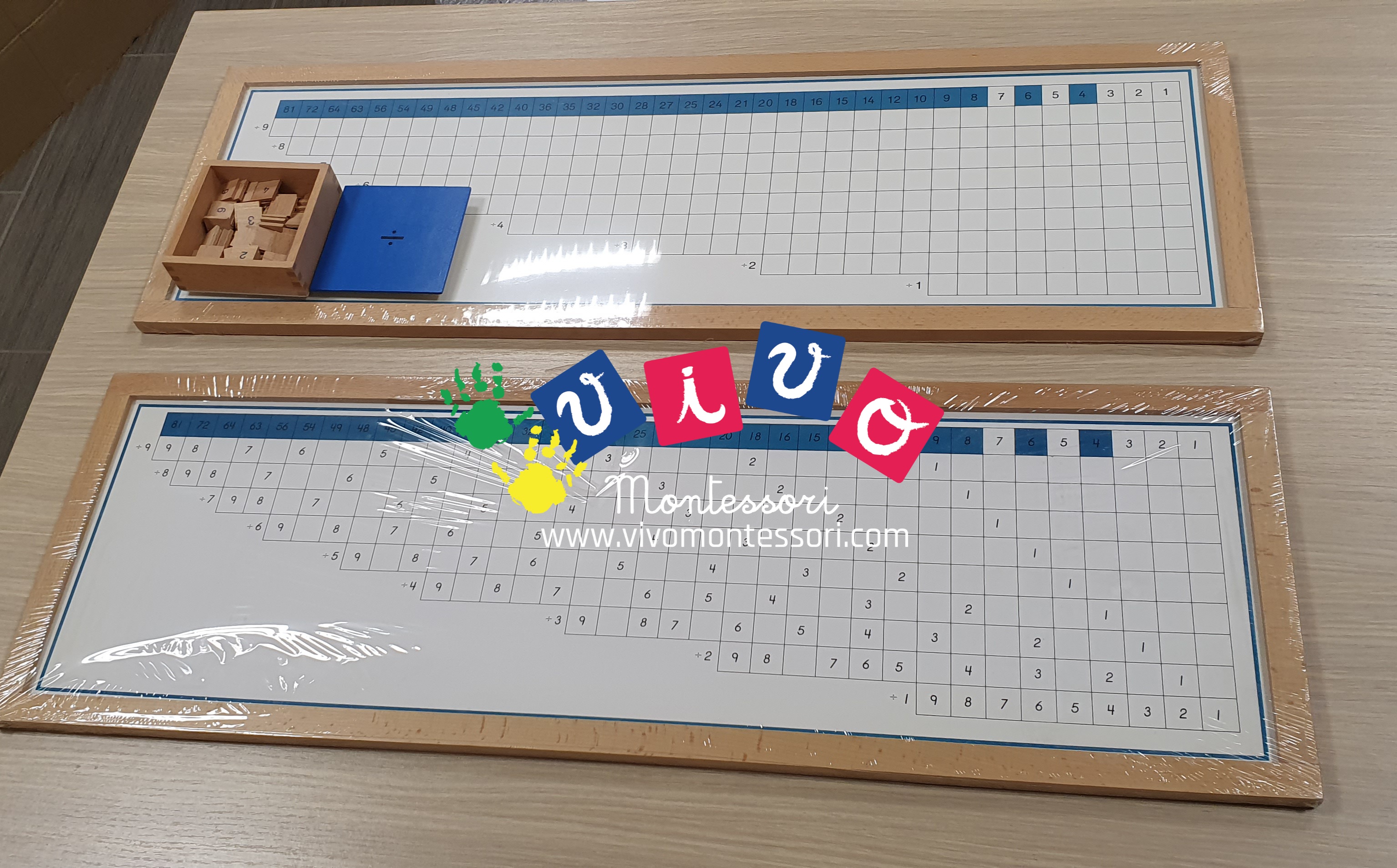 Tavole di memorizzazione della divisione Montessori | Vivo Montessori